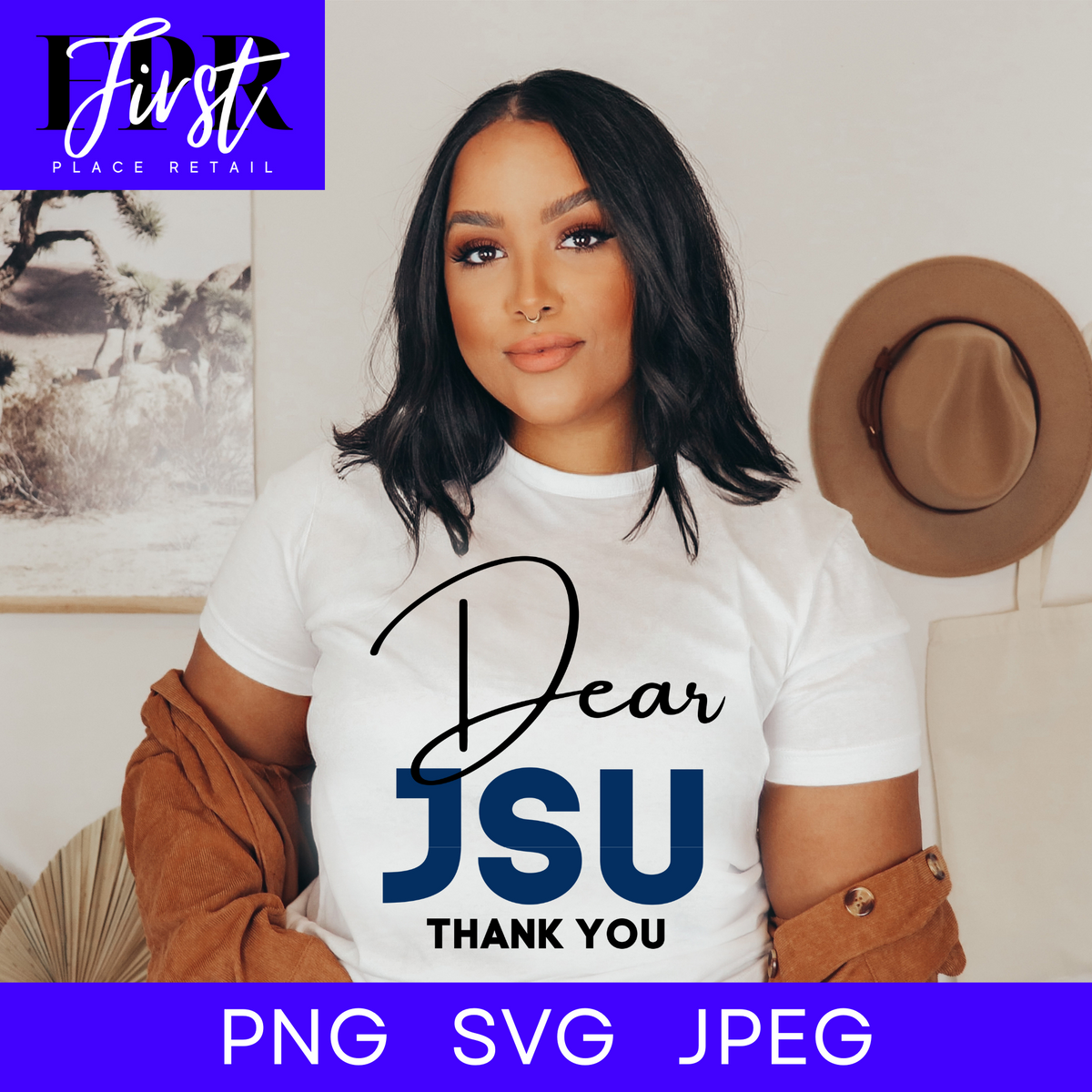 Dear JSU Thank You SVG Cut File, Printable png and jpeg for Iron On Tr ...